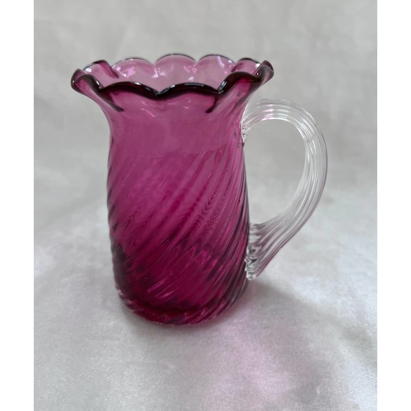 Pilgrim | Dining | Vintage Pilgrim Cranberry Glass Pitcher | Poshmark